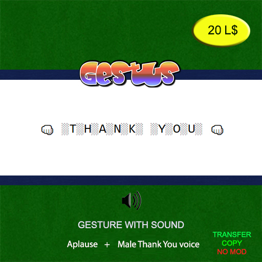Second Life Marketplace - Aplause+Thank You GestUs